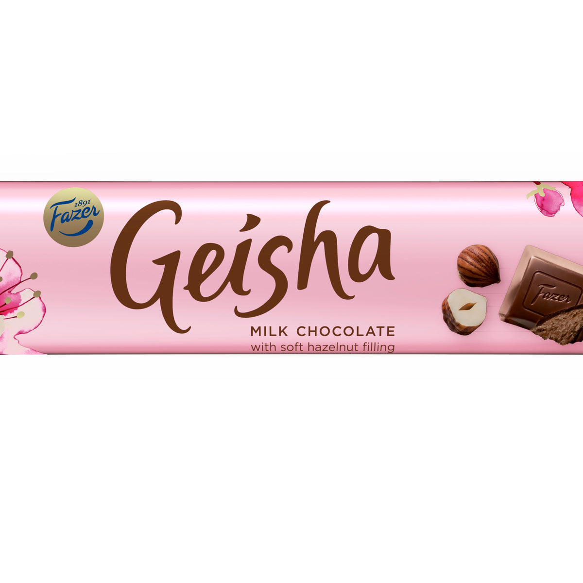 Fazer Geisha hazelnut nougat milk chocolate bar 37g – Suomikauppa ...