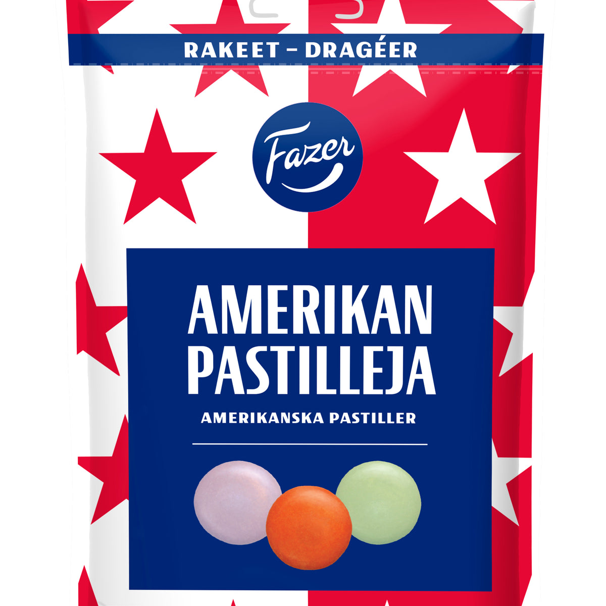 Fazer Amerikan pastilli maitosuklaarae karkkipussi 175g – Suomikauppa ...